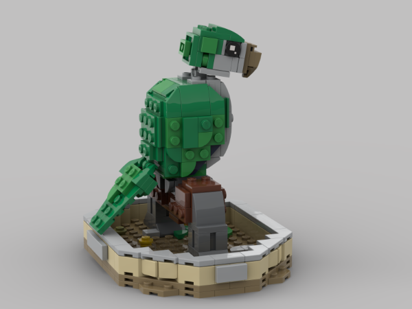 LEGO MOC Quaker Parrot with stand by Penguins and plastic | Rebrickable ...