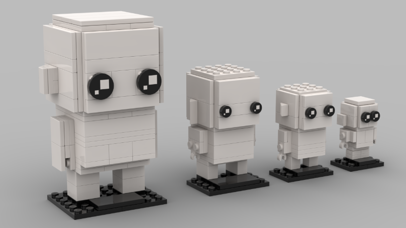 LEGO MOC BrickHeadz Templates - Hugh, Norm, Kid and Tiny Tim by ...