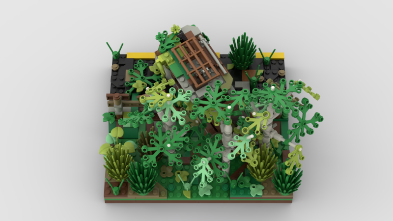 LEGO MOC-166078 Post-apocalyptic apocalypse - Forest Highway Scene (for ...