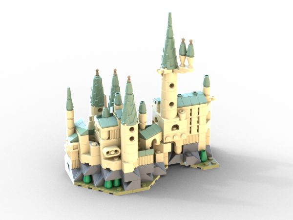 LEGO MOC Wizarding School Castle Microscale by djmouka | Rebrickable ...