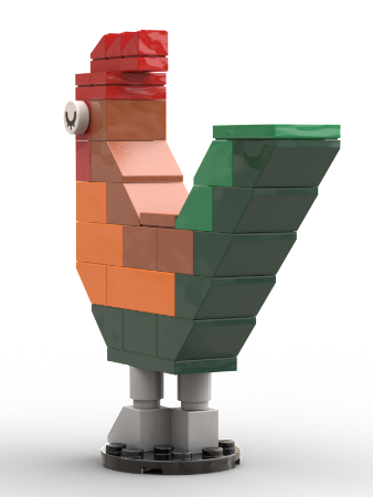 LEGO MOC Sleepy Rooster by AntOrman | Rebrickable - Build with LEGO