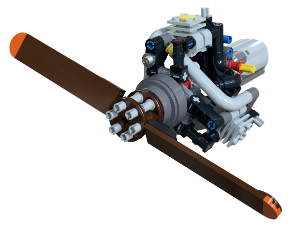 LEGO MOC 3 Cylinder Radial Engine by WPNGLS | Rebrickable - Build with LEGO
