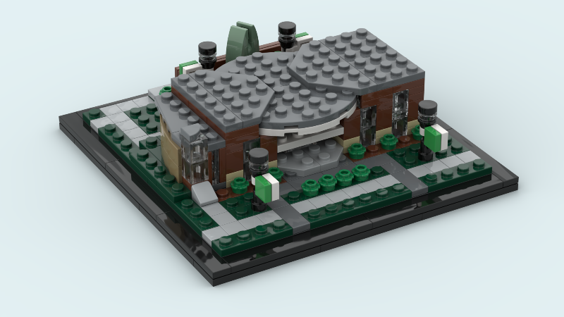 LEGO MOC Memorial Student Center by BisonBuildsWV | Rebrickable - Build ...