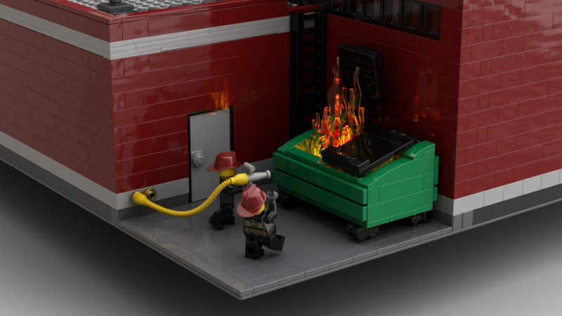 LEGO MOC Modular Fire Station by BrickStudioArchitect | Rebrickable ...
