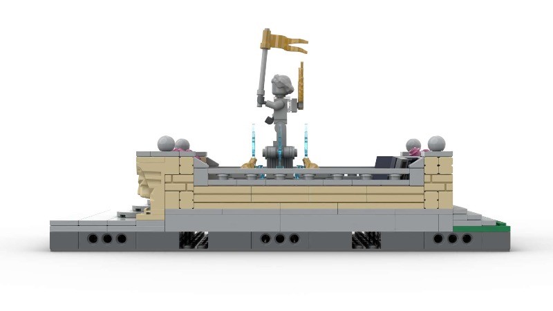 LEGO MOC MILS Modified 16x32 Park Module with Fountain, 40221 Fountain ...