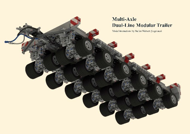 LEGO MOC Multi-Axle Dual-Line Modular Trailer by legolaus | Rebrickable ...