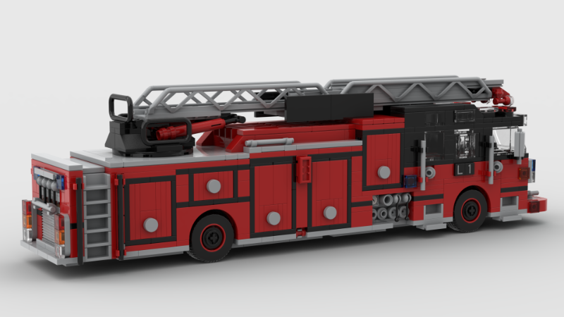 LEGO MOC (Free) Lego Aerial 75ft Ladder Fire Apparatus by ...