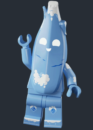 LEGO MOC FORTNITE - Polar Peely (Frozen) by ALLEGORY | Rebrickable ...