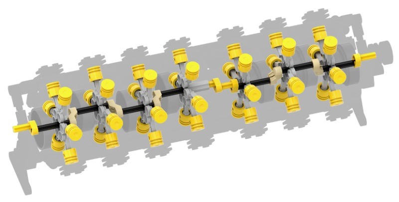 LEGO MOC 42-Cylinder Radial Engine by BrickExperimentChannel ...