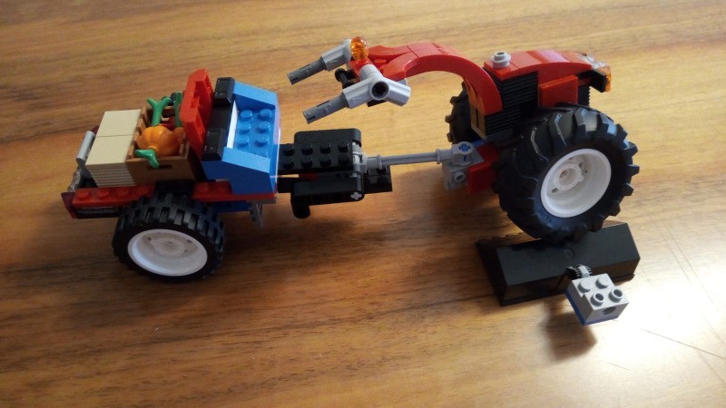 LEGO MOC 60287 Single-Axle Walk-Behind Tractor with Trailer and Rotary ...
