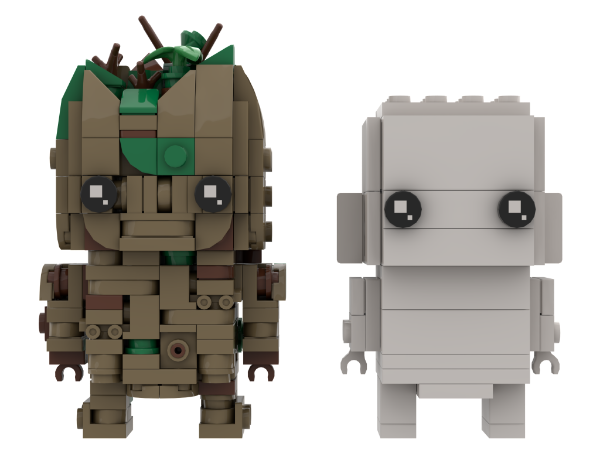 LEGO MOC Groot Brickheadz by Ant0noo | Rebrickable - Build with LEGO