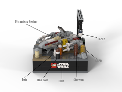 LEGO MOC-157932 Micro Diorama : Yavin IV Rebel Hangar Desktop Version ...