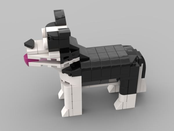 LEGO MOC Border Collie black & white by Sanvan | Rebrickable - Build ...