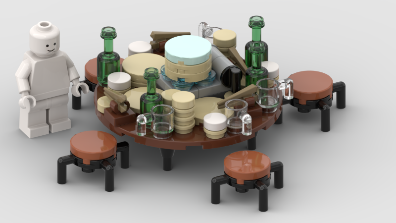 LEGO MOC stir-fried restaurant scene ver. 01 by AEuser | Rebrickable ...