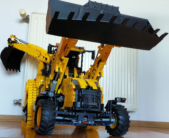 LEGO MOC Super Heavy Backhoe Loader (PoweredUp version) v1.1 by Draxtax ...