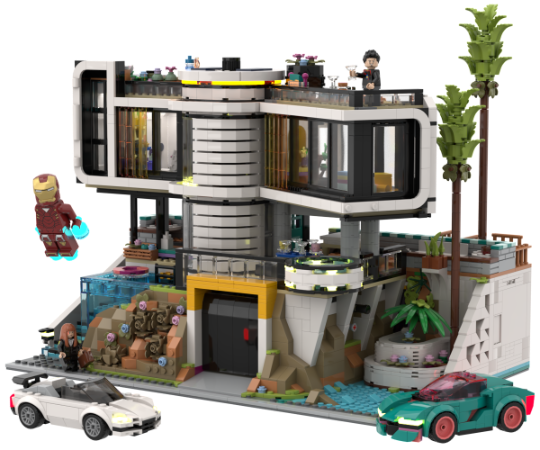 LEGO MOC-172373 Tony Stark Modular Mansion - 42639 Mod w/ Iron Man ...