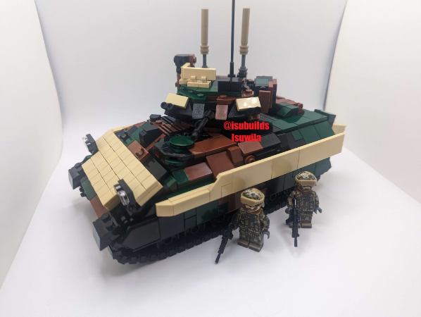 LEGO MOC M2 Bradley Woodland w/ BUSK by Isubuilds | Rebrickable - Build ...