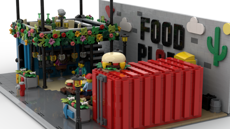 LEGO MOC Food Place Modular Building by lego_modular_building | Rebrickable - Build with LEGO