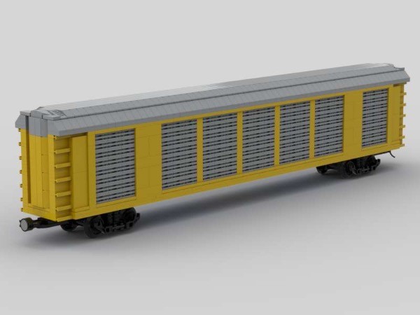 LEGO MOC Autorack Rail Car by Bedwell Designs | Rebrickable - Build ...