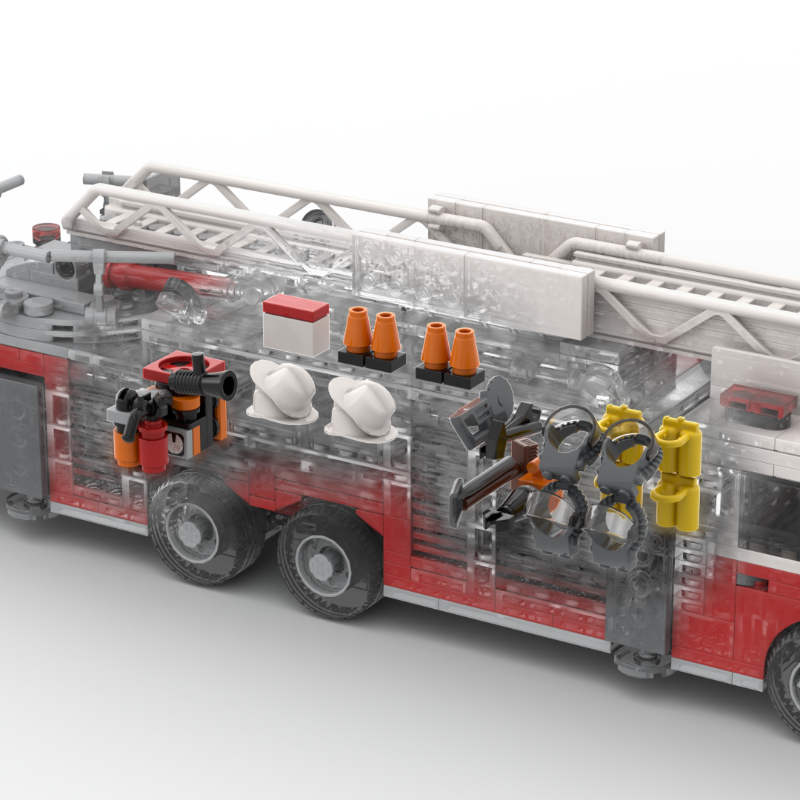 LEGO MOC Tower-Ladder Fire Truck by Gamma Bricks | Rebrickable - Build ...