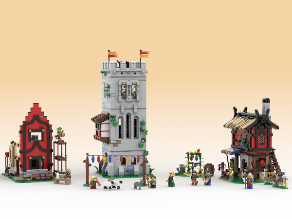 LEGO MOC-199431 Medieval High Street by arselus | Rebrickable - Build ...