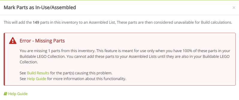 Rebrickable Help Guide: Assembled Lists | Rebrickable - Build with LEGO