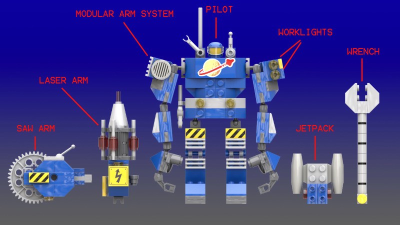 LEGO MOC-162360 SPACE MECH by AntOrman | Rebrickable - Build with LEGO