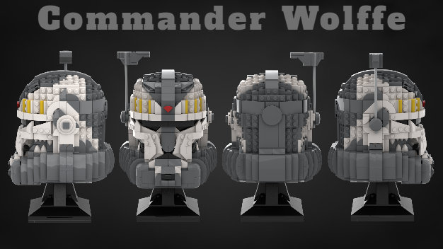 LEGO MOC Commander Wolffe Helmet by Ant0noo | Rebrickable - Build with LEGO