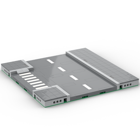 LEGO MOC MILS Street (32x32) t-junction with pedestrian crossing by ...