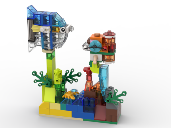 Lego Moc Mola Mola And Diver By Microbejc Rebrickable Build With Lego