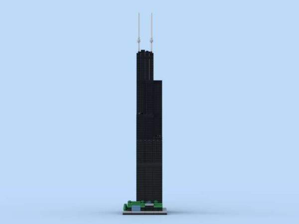 LEGO MOC Sears Tower 1:1400 by ej76az | Rebrickable - Build with LEGO