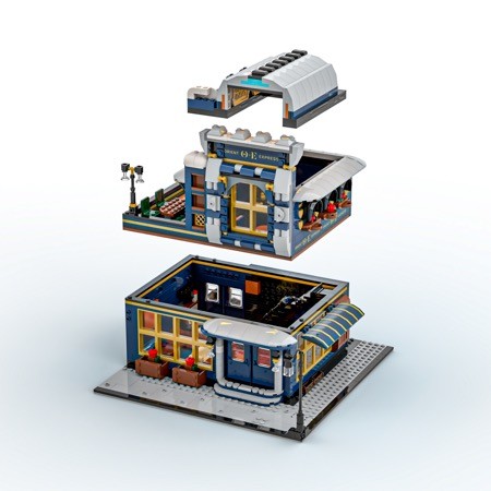 LEGO MOC Modular O.E Corner Restaurant by terauma | Rebrickable - Build ...