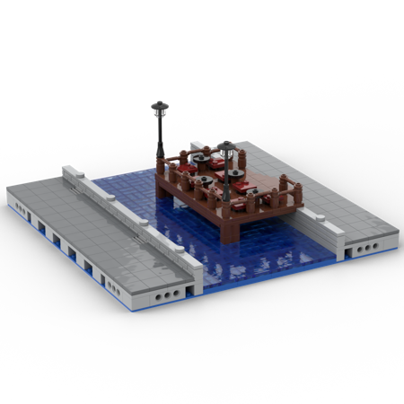 LEGO MOC MILS Canal (32x32) with Restaurant Platform by Hannas.Beverly ...