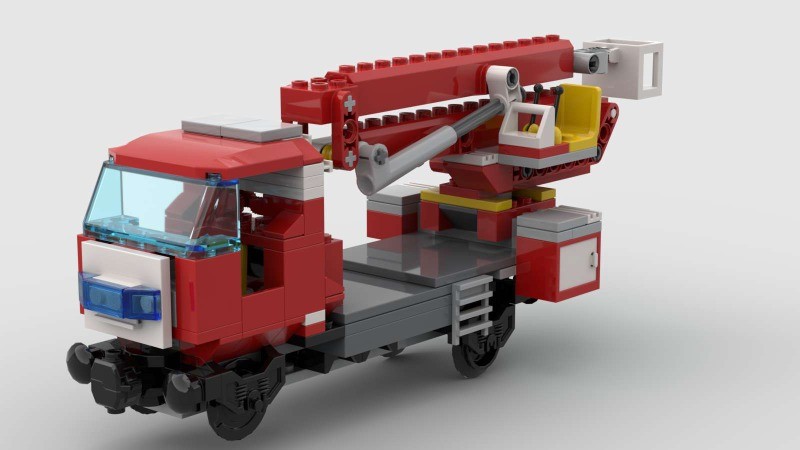 LEGO MOC Fire lader train cart by wrk | Rebrickable - Build with LEGO