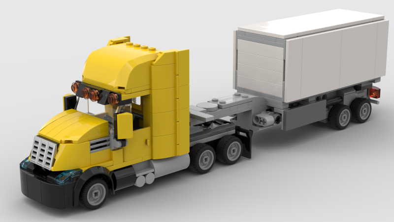 LEGO MOC Extendable container trailer by phigeon | Rebrickable - Build ...
