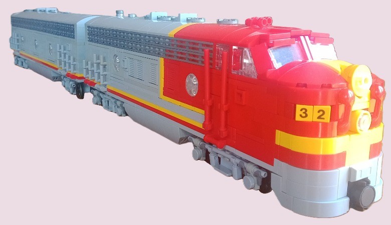 LEGO MOC ATSF EMD F7 Motor b by Fredo14 | Rebrickable - Build with LEGO