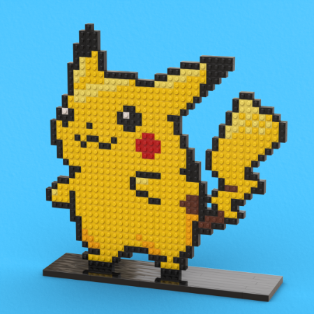 LEGO MOC Pikachu Pixel Art by brickfolk | Rebrickable - Build with LEGO