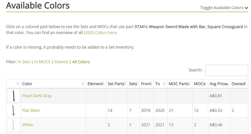 Rebrickable Help Guide: Finding Parts | Rebrickable - Build with LEGO