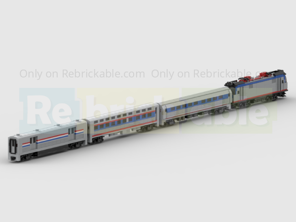 LEGO MOC Am Trak Silver Meteor Express Train Pack - 4 Studs Wide by ...