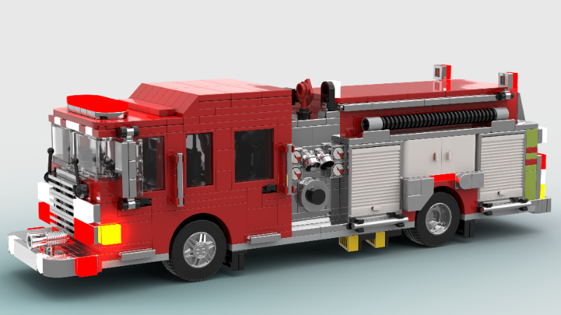 LEGO MOC KCKFD Pumper Fire Truck by BalintKusztor | Rebrickable - Build ...