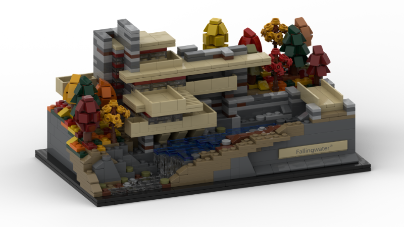 LEGO MOC Fallingwater in Autumn by BrickStudioArchitect | Rebrickable ...