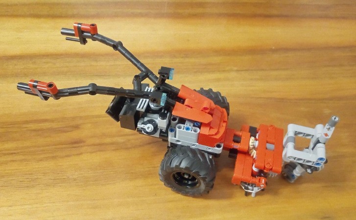 LEGO MOC Dual Rotary Weed Brush with Adjustable Support Wheel for ...