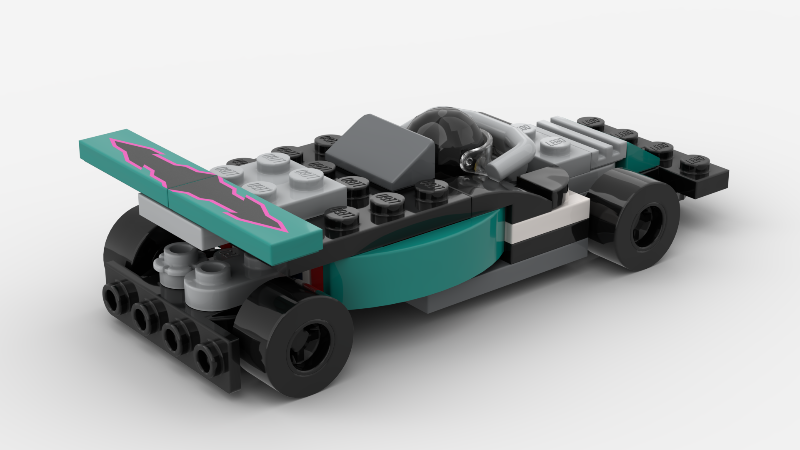 LEGO MOC 60400 Formula (TEAL) by Løøse | Rebrickable - Build with LEGO