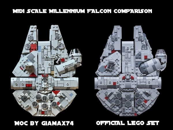 LEGO MOC Midi Scale Millennium-Falcon MOD by giamax74 | Rebrickable ...