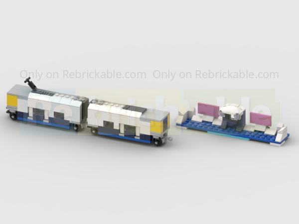LEGO MOC-170614 40518 Two Carriage Tram & Station - Alternate Build Of ...
