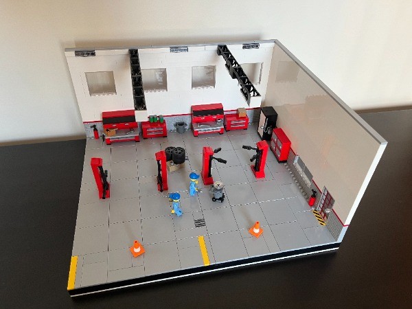 LEGO MOC-189393 Speed Champions Car Workshop Diorama Foundation by ac ...