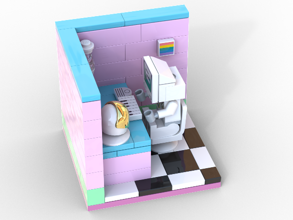 LEGO MOC Vaporwave Cubicle by swingline | Rebrickable - Build with LEGO