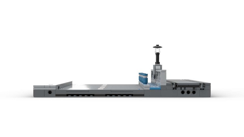 LEGO MOC MILS Modified 32x32 Road Module, Straight with Bicycle Lane ...
