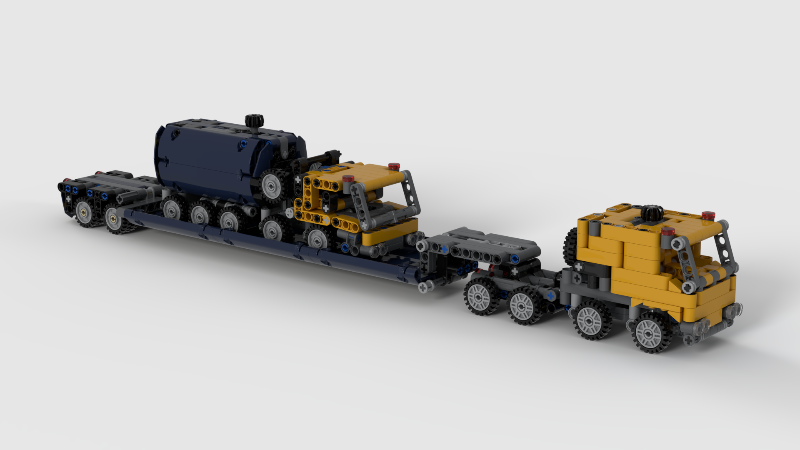 LEGO MOC RGN Lowboy Trailer with Modular Bed (4x 42147 Alternate Build ...