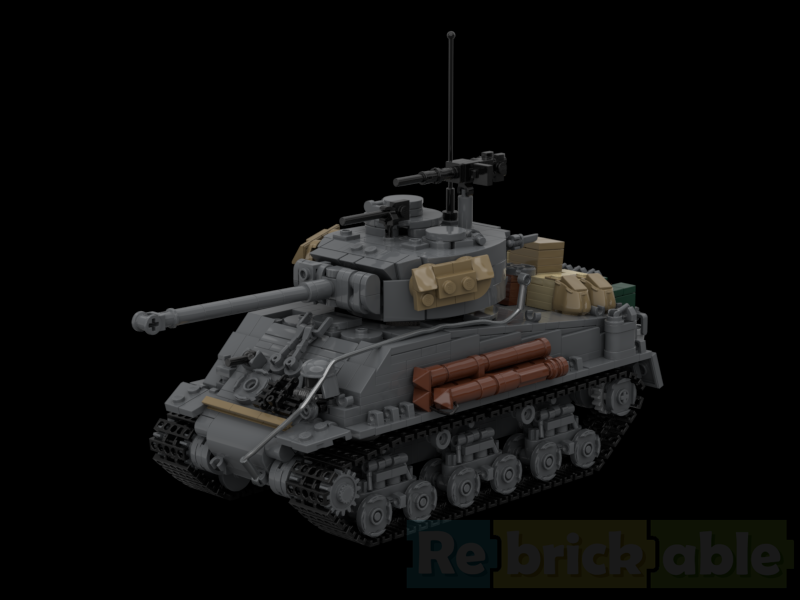 LEGO MOC-248644 M4A3E8 Sherman "Fury" by lukemocs | Rebrickable - Build ...